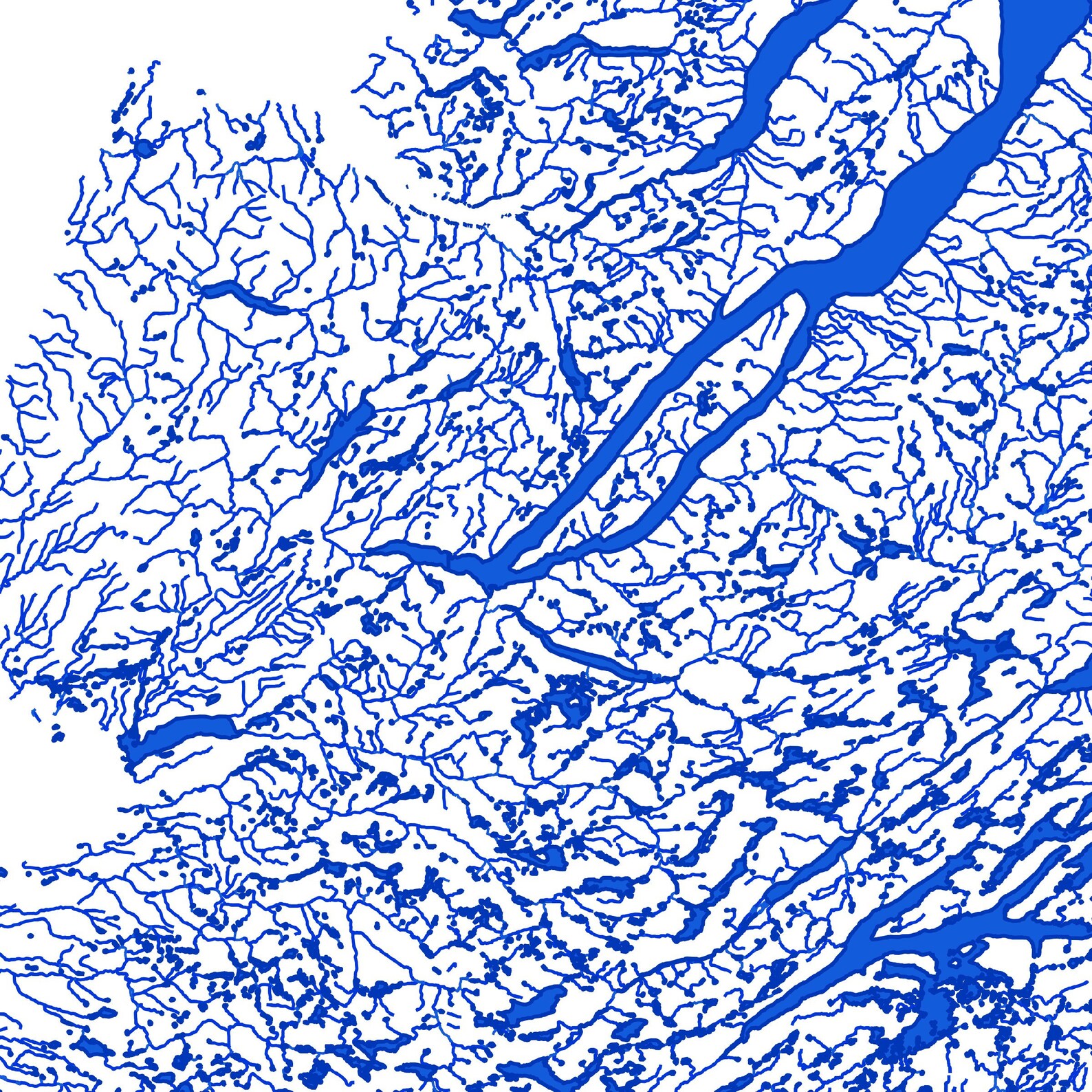 Waterways of Newfoundland Map Poster Newfoundland Print | Etsy