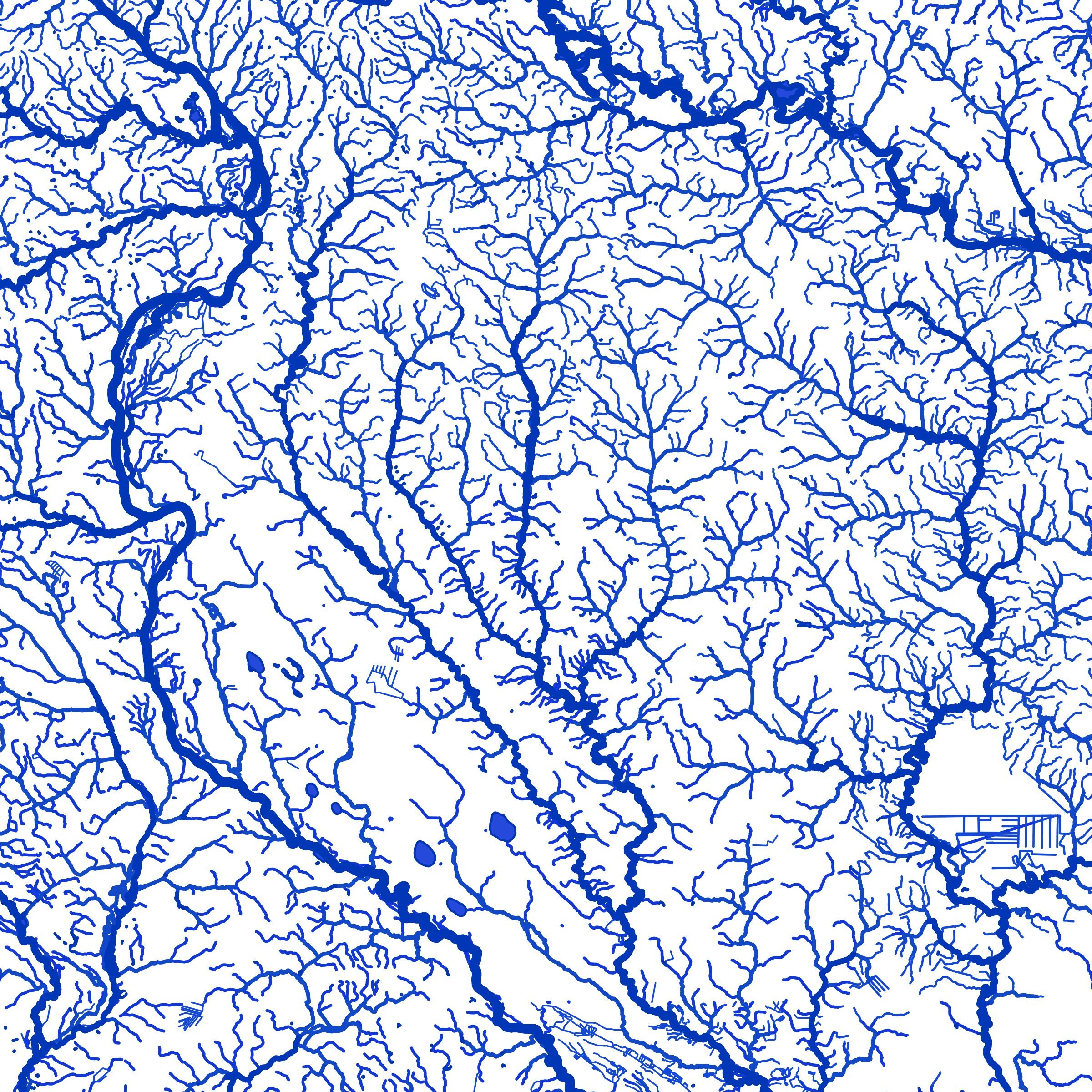 North Carolina Waterways Map Art Print (digital Download) - Etsy