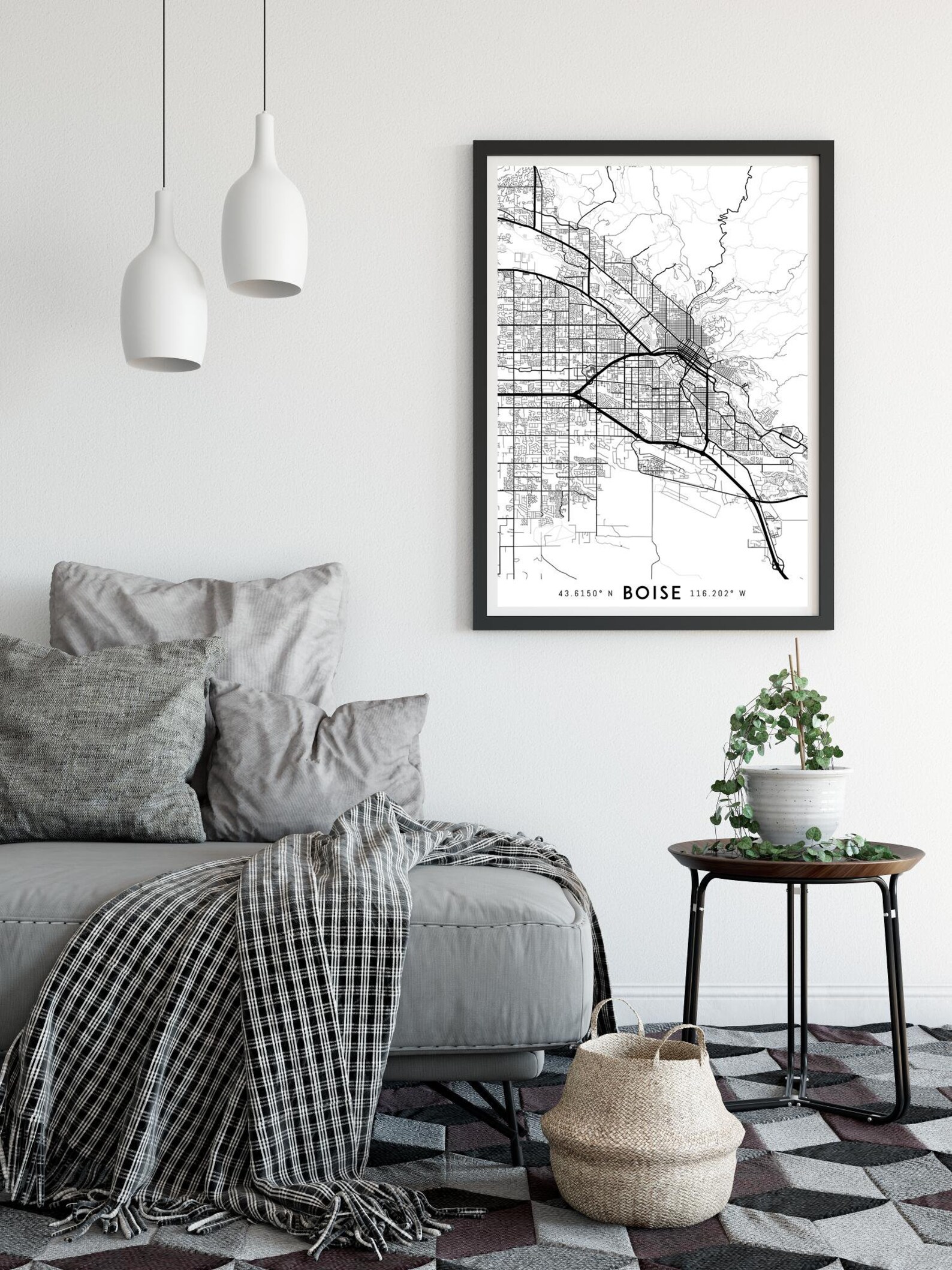 Boise Map Print Boise Print Boise City Map Boise Idaho Map | Etsy