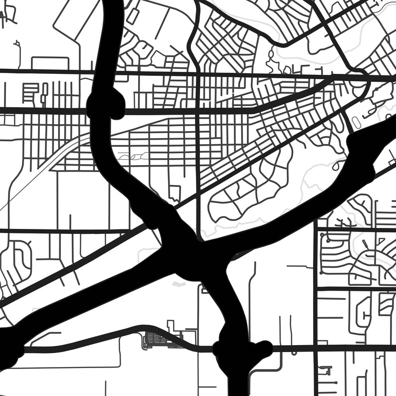 Flint Map Print Printable Flint Map Art Flint Print USA - Etsy