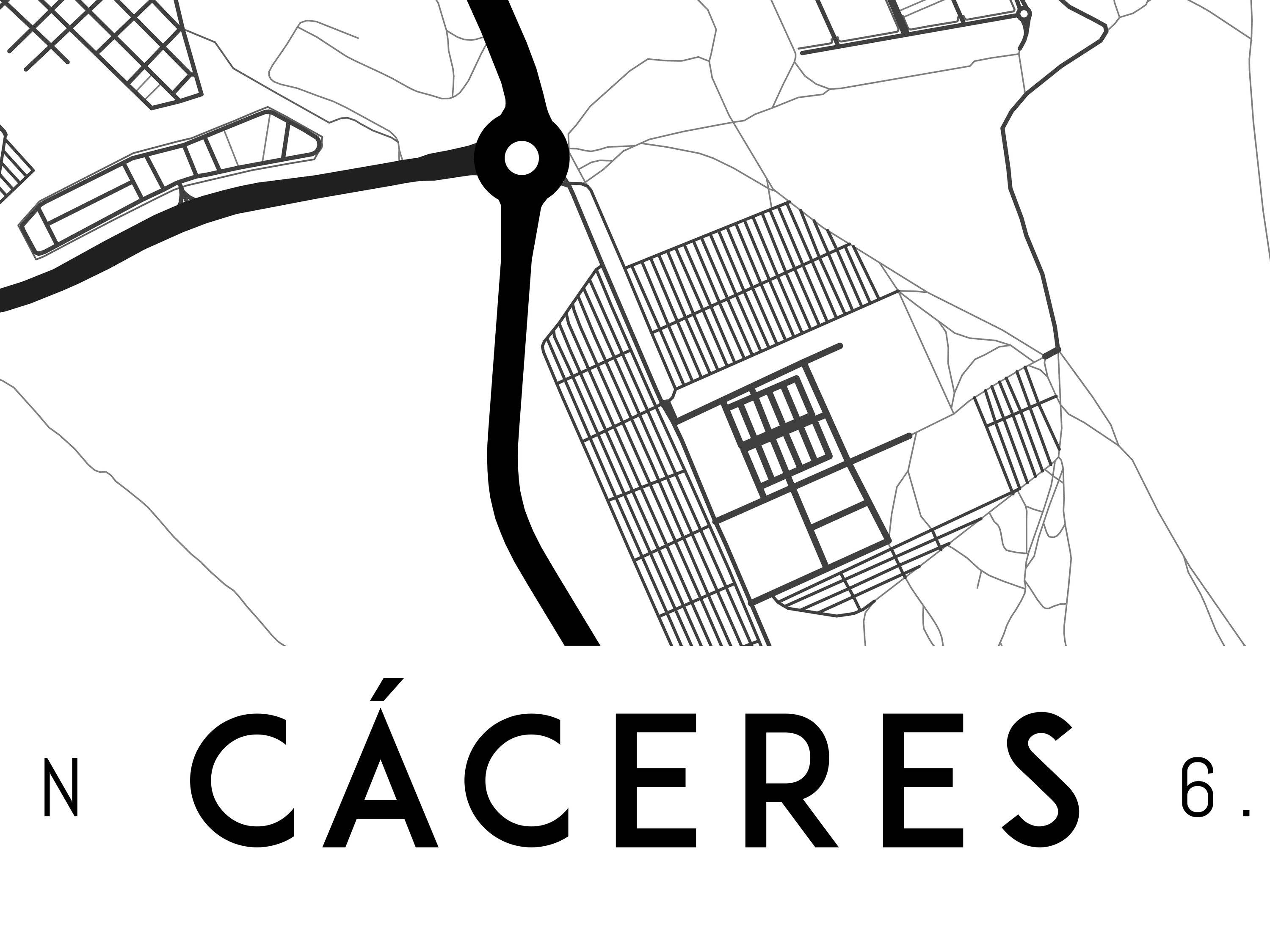 Caceres Map Print Caceres Print Caceres City Map Spain Map | Etsy