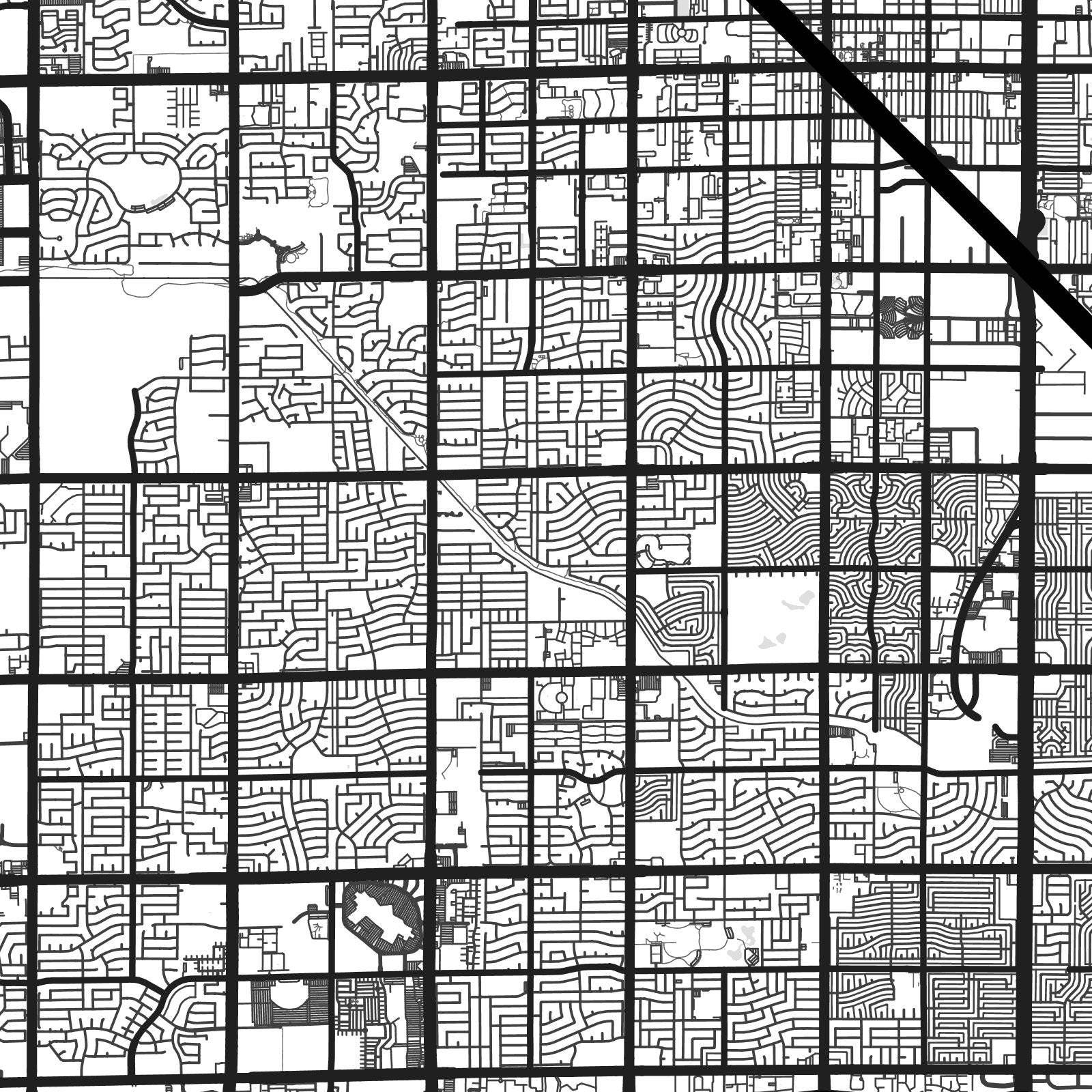 Phoenix map print Printable Phoenix map art Phoenix print | Etsy