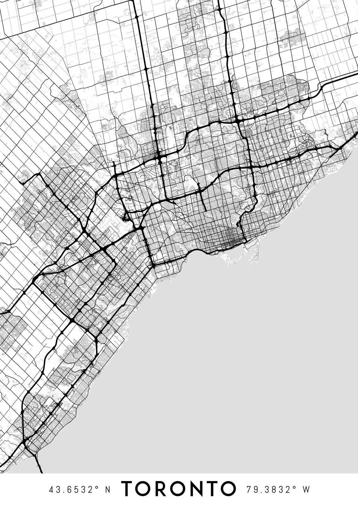 Toronto Map Print Toronto Print Toronto City Map Canada | Etsy