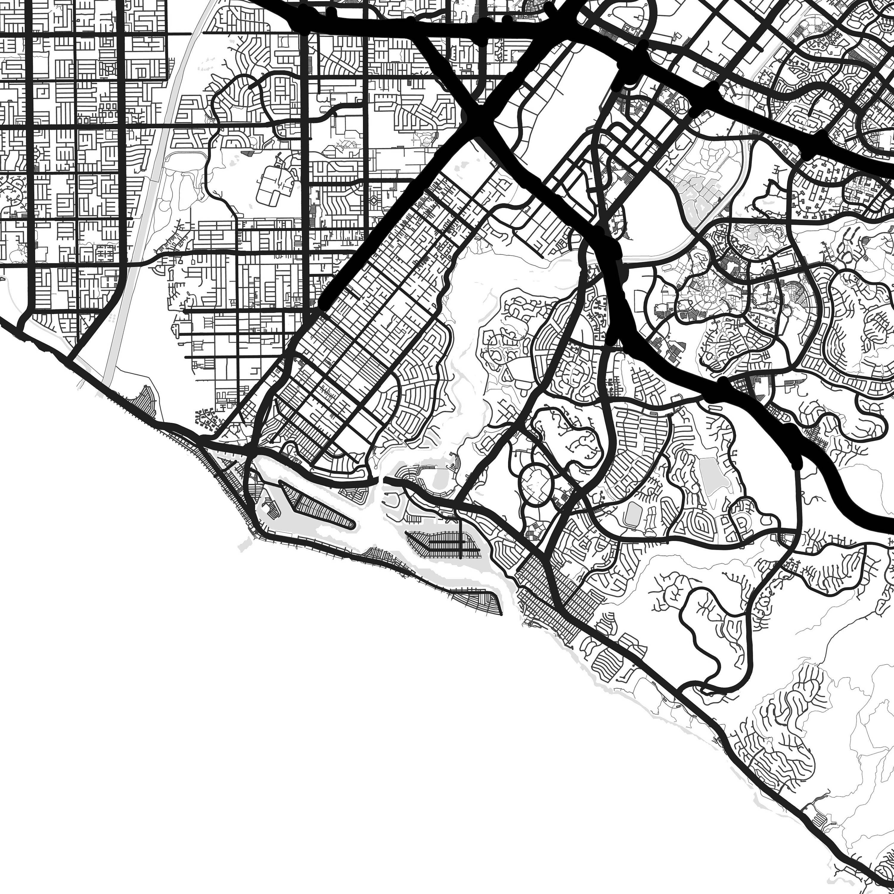 Orange County Map Print Printable Orange County Map Art OC - Etsy