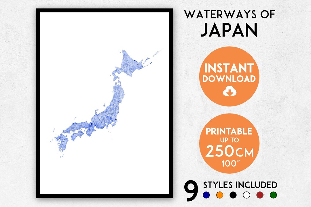Japan Map Print, Japan Print, Japan Map, Japan Poster, Japan Wall Art ...