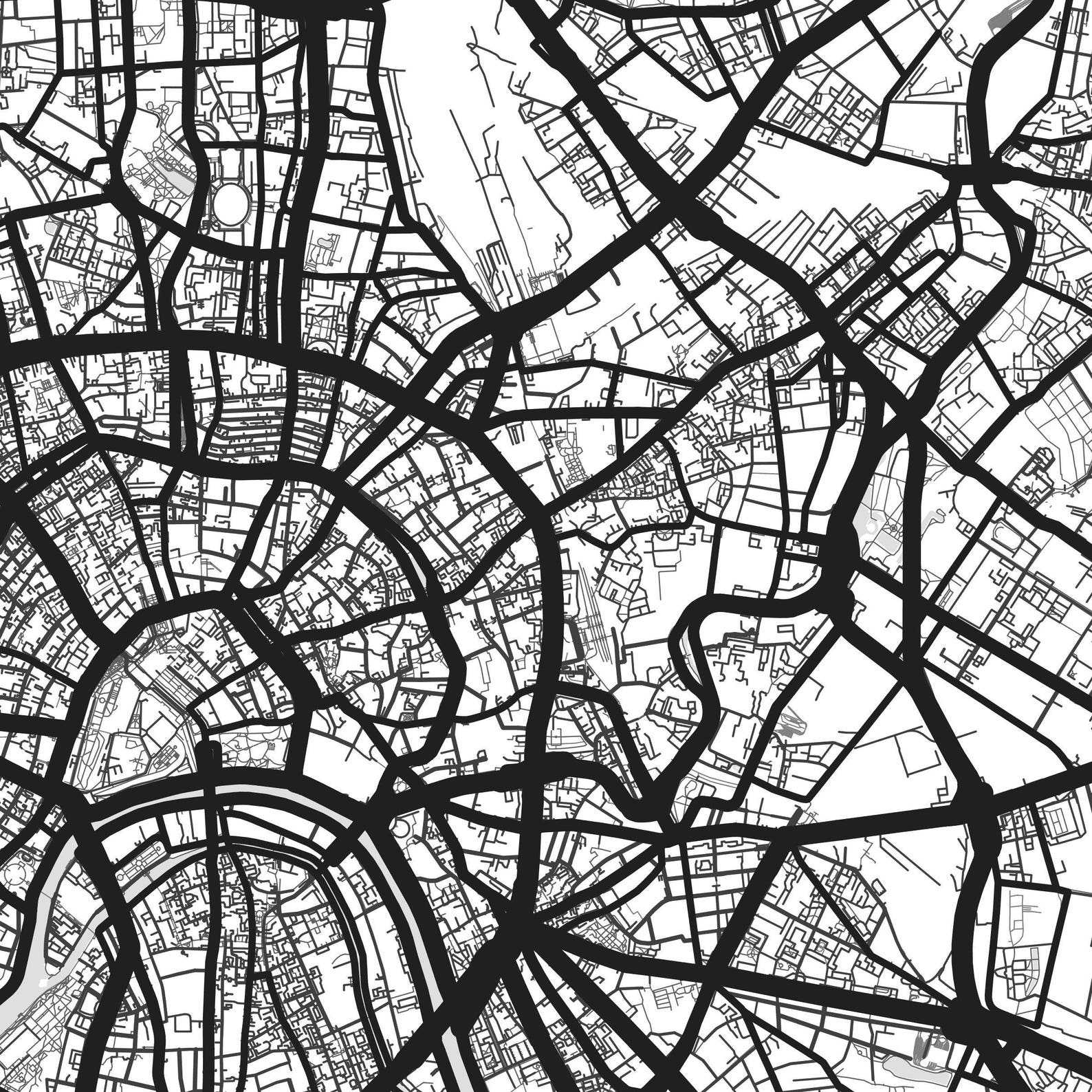 Moscow Map Print Printable Moscow Map Art Moscow Print - Etsy