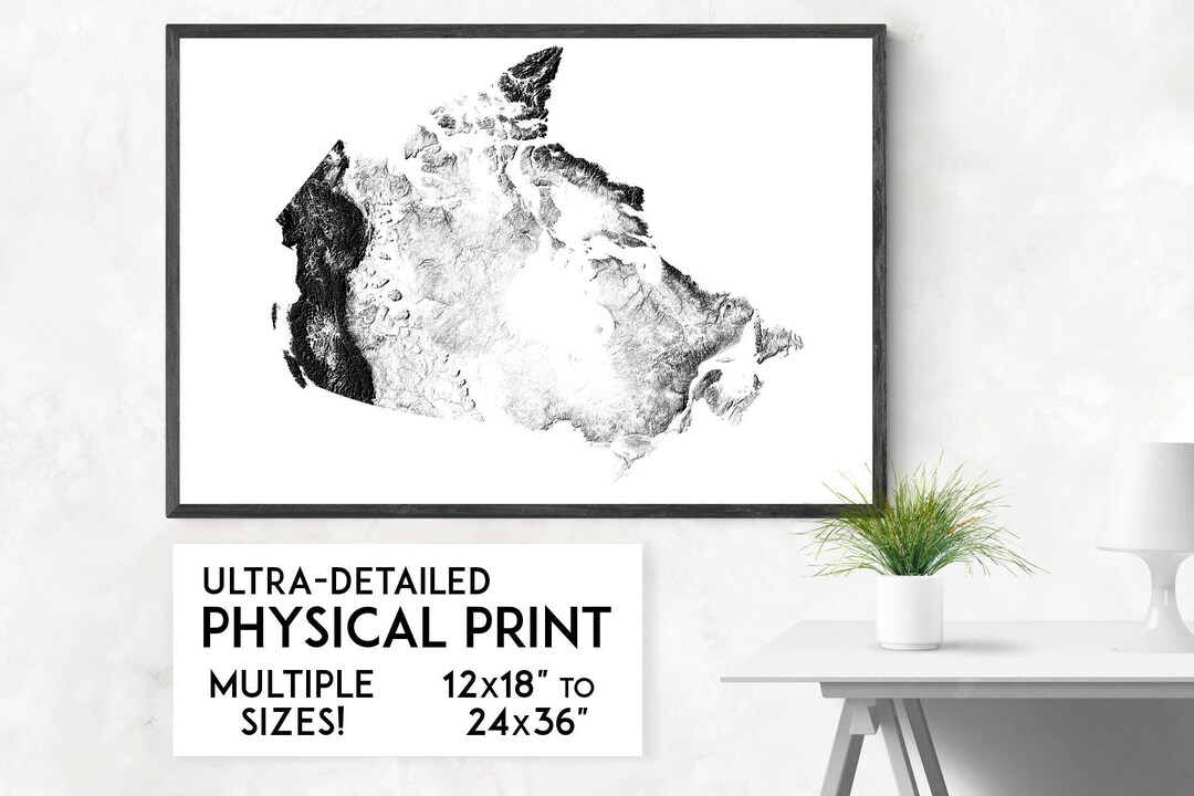 Shadowlands Canada Map Poster, Canada Print, Canada Map Print, Canada ...