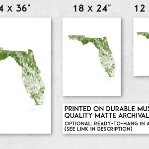 Forests of Florida Poster Print | Physical Florida Map Print, Florida ...