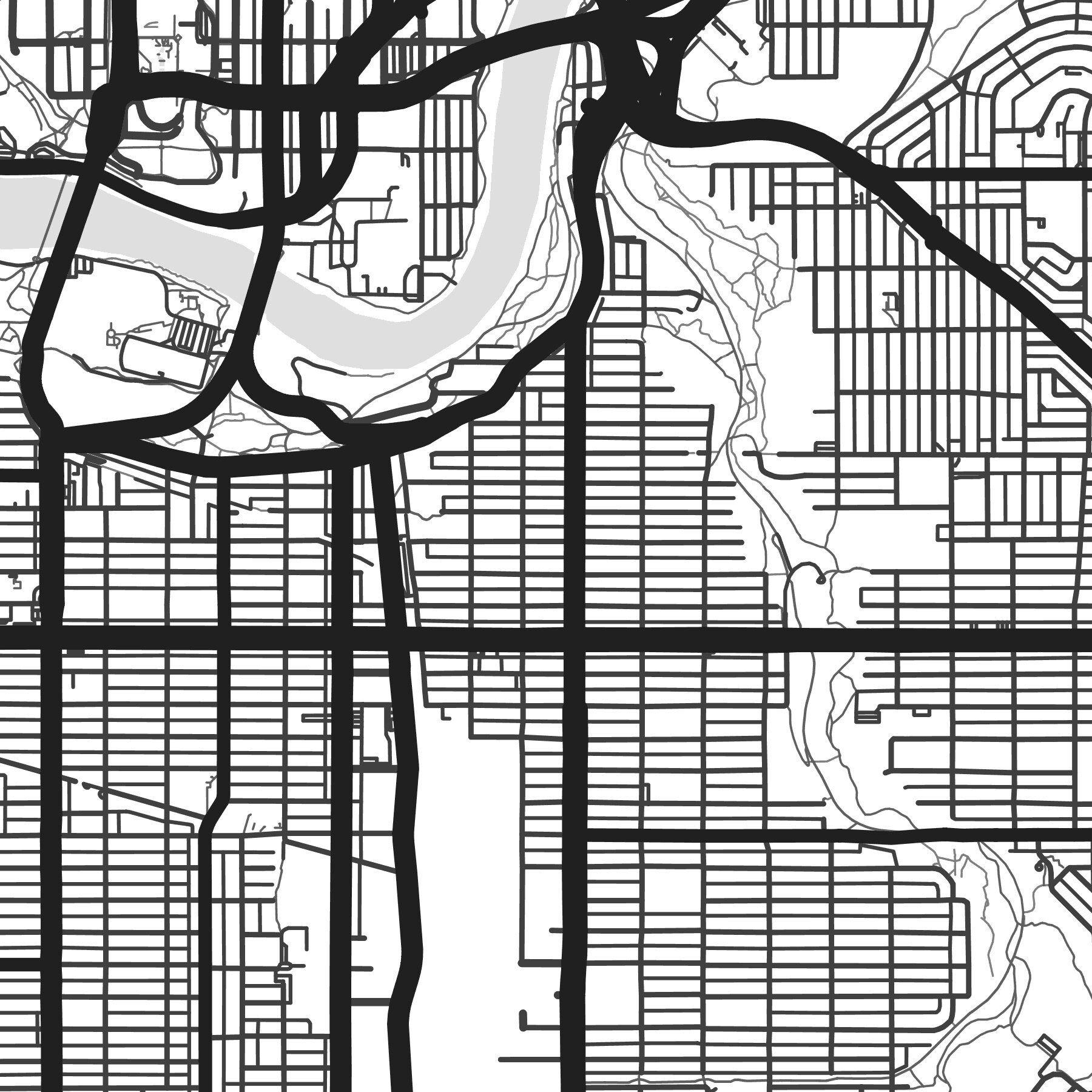 Edmonton map print, Edmonton print, Edmonton city map, Alberta map ...