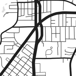 Denham Springs Map Print, Printable Denham Springs Map Art, Denham ...