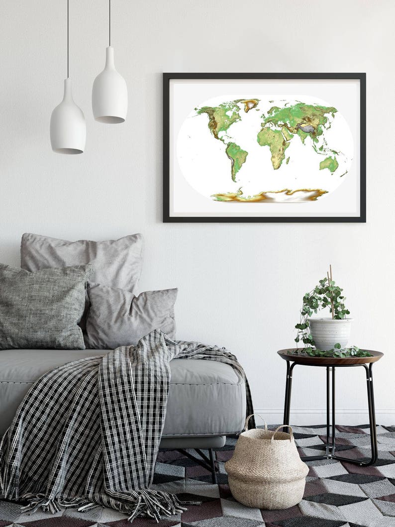 Beautiful World Map art Printable World map print Travel map | Etsy
