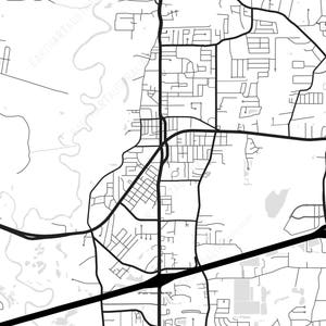 Denham Springs Map Print, Printable Denham Springs Map Art, Denham ...