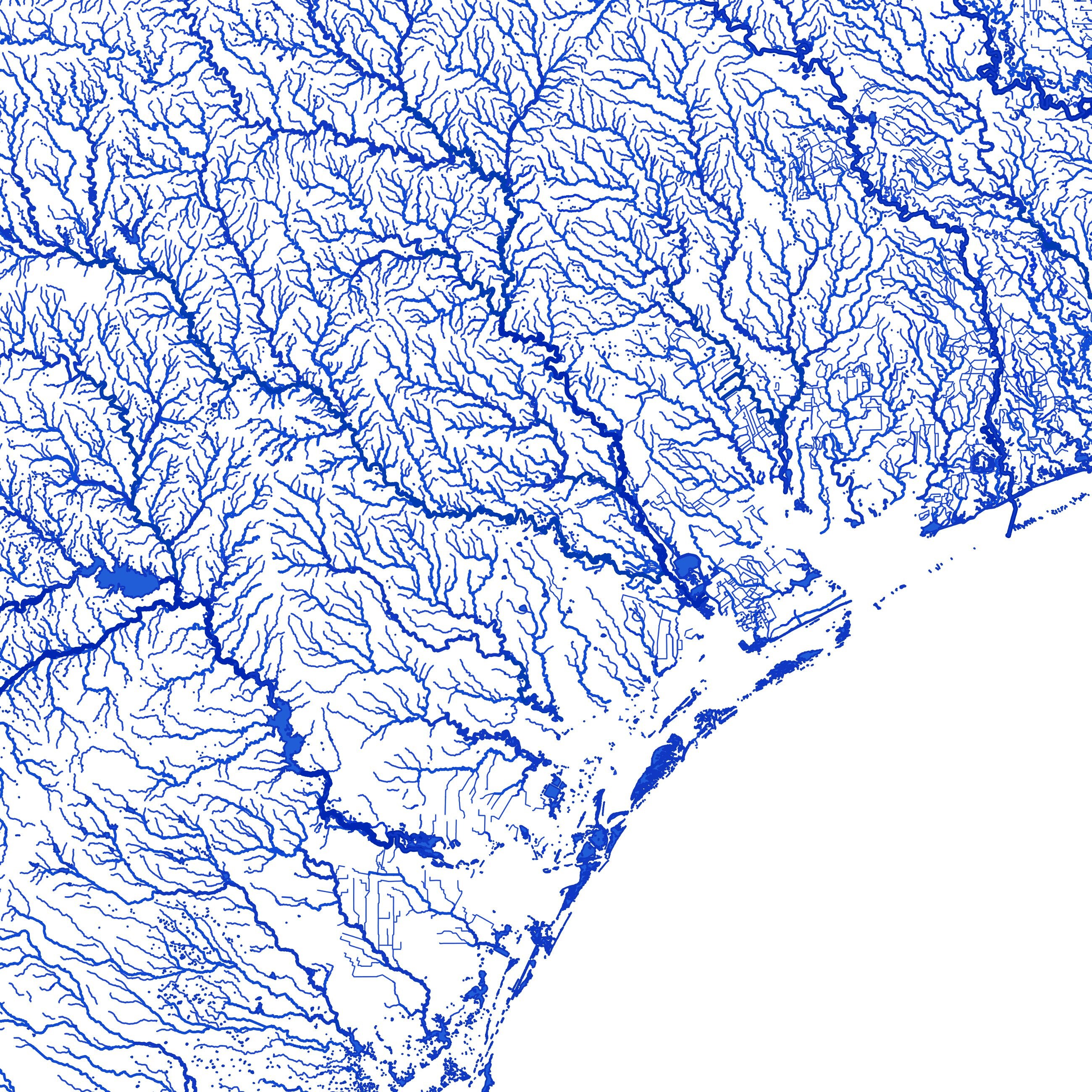 Texas Rivers Map Art Print: Minimalist Wall Decor (digital Download) - Etsy