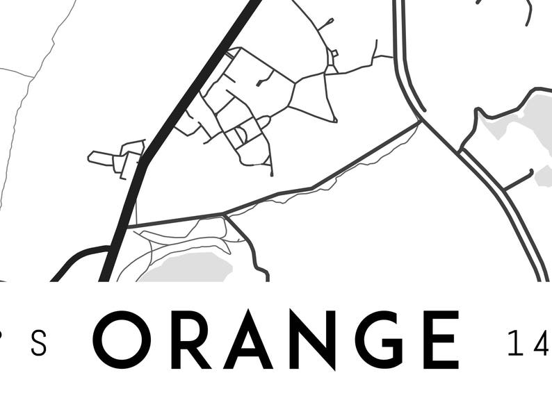 Orange NSW Map Print: Detailed City Art (digital Download) - Etsy