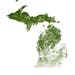 Forests of Michigan Poster Print Physical Michigan Map - Etsy