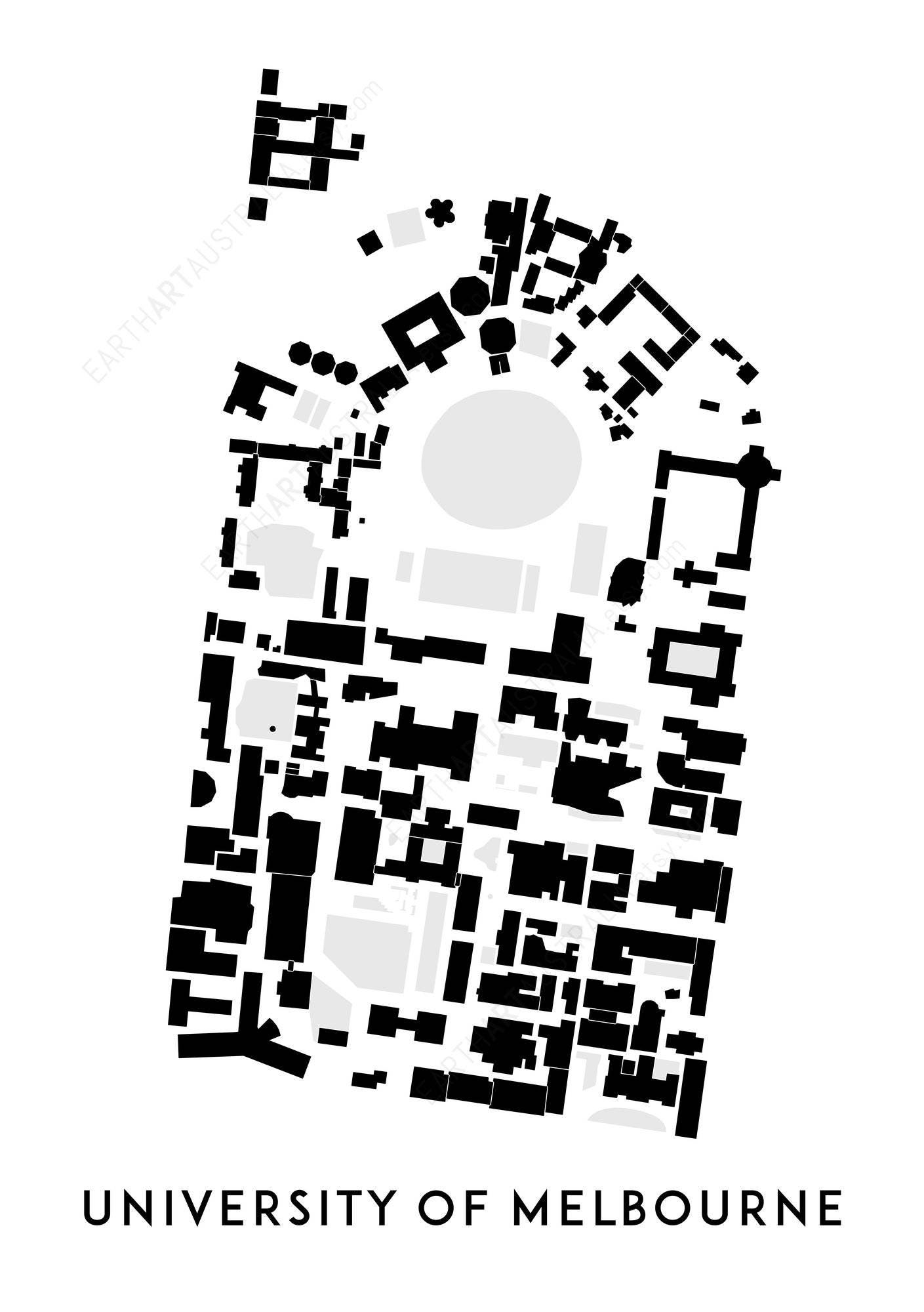 University of Melbourne Map Printable Melbourne Graduation - Etsy UK