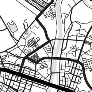 Hikari Map Print, Hikari Print, Hikari City Map, Japan Map, Yamaguchi ...