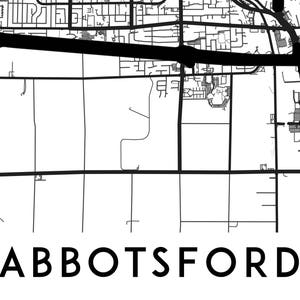 Abbotsford Map Print, Printable Abbotsford Map Art, Abbotsford Print ...