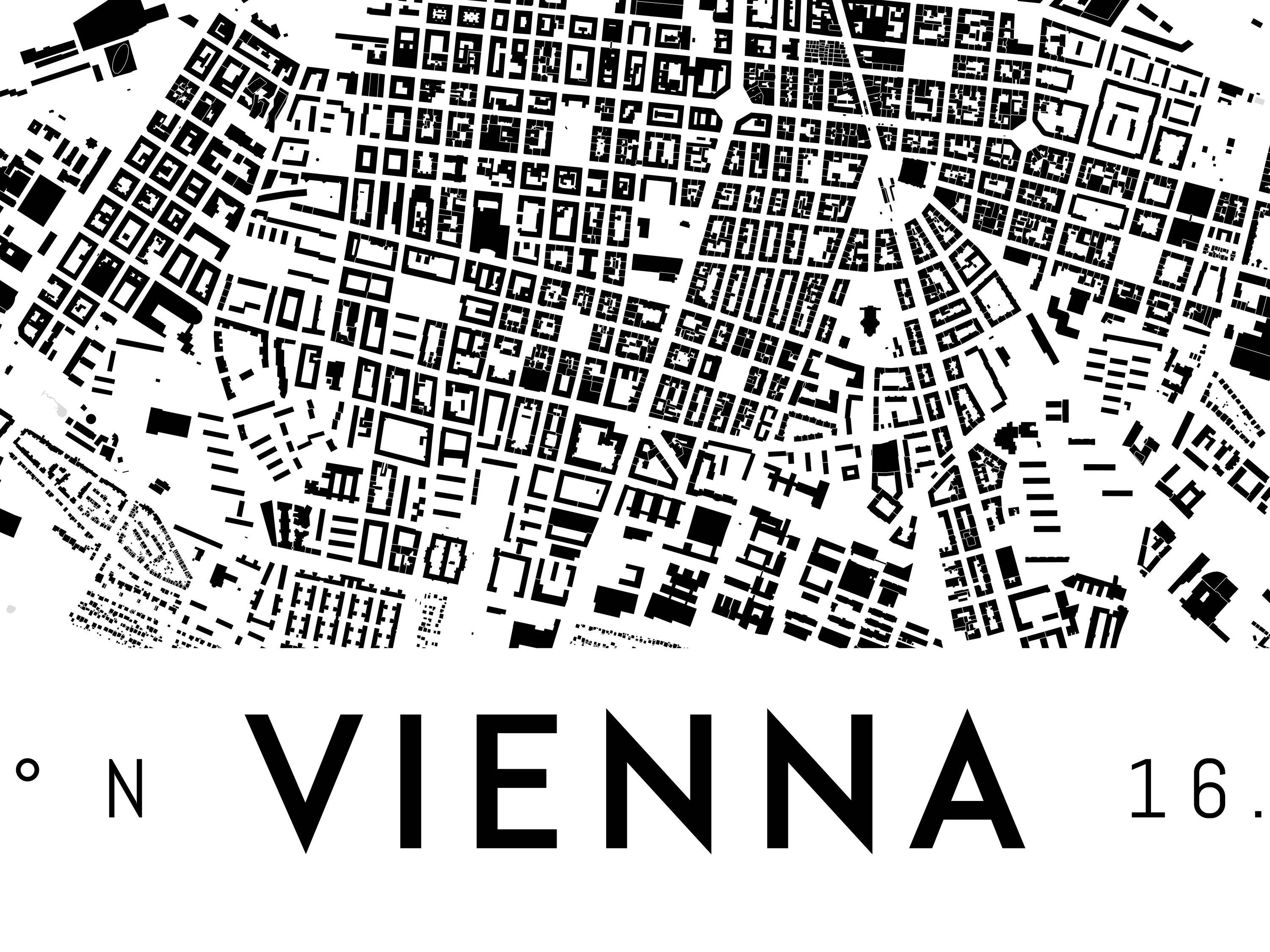 Vienna map print Printable Vienna map art Vienna print | Etsy