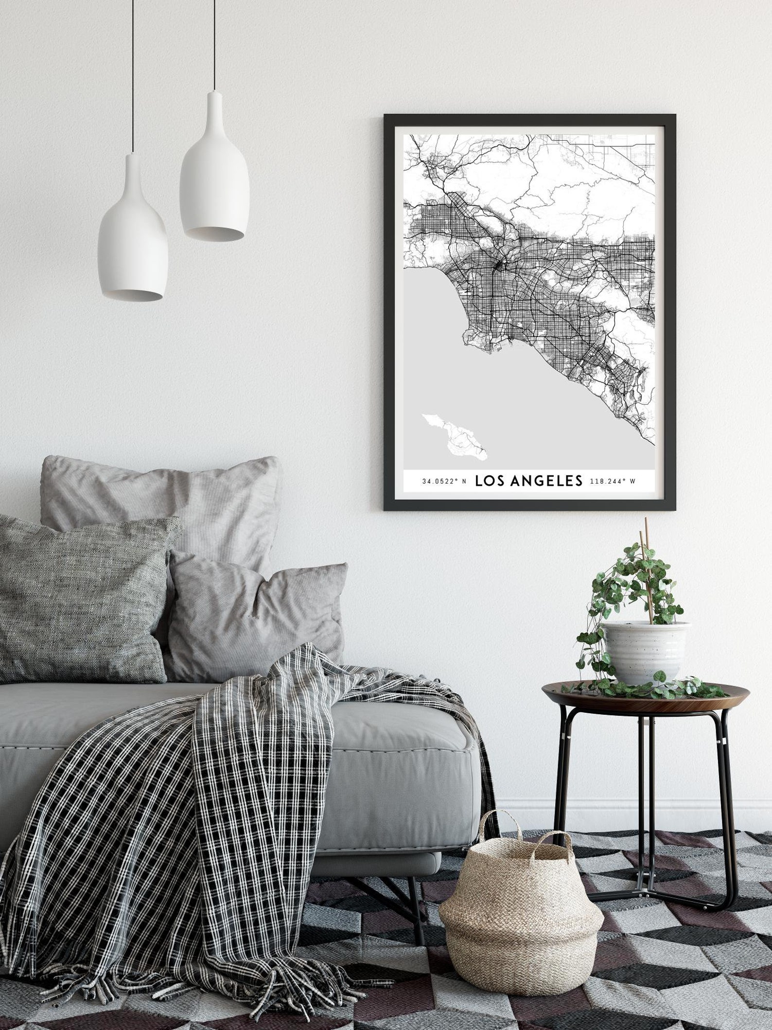 Los Angeles Map Print LA Map LA Print Los Angeles Print | Etsy