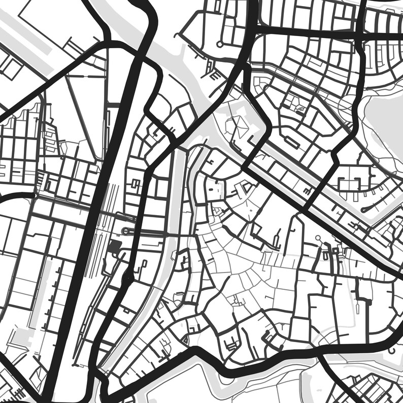 Den Bosch Netherlands Map Print: Detailed City Art (digital Download ...