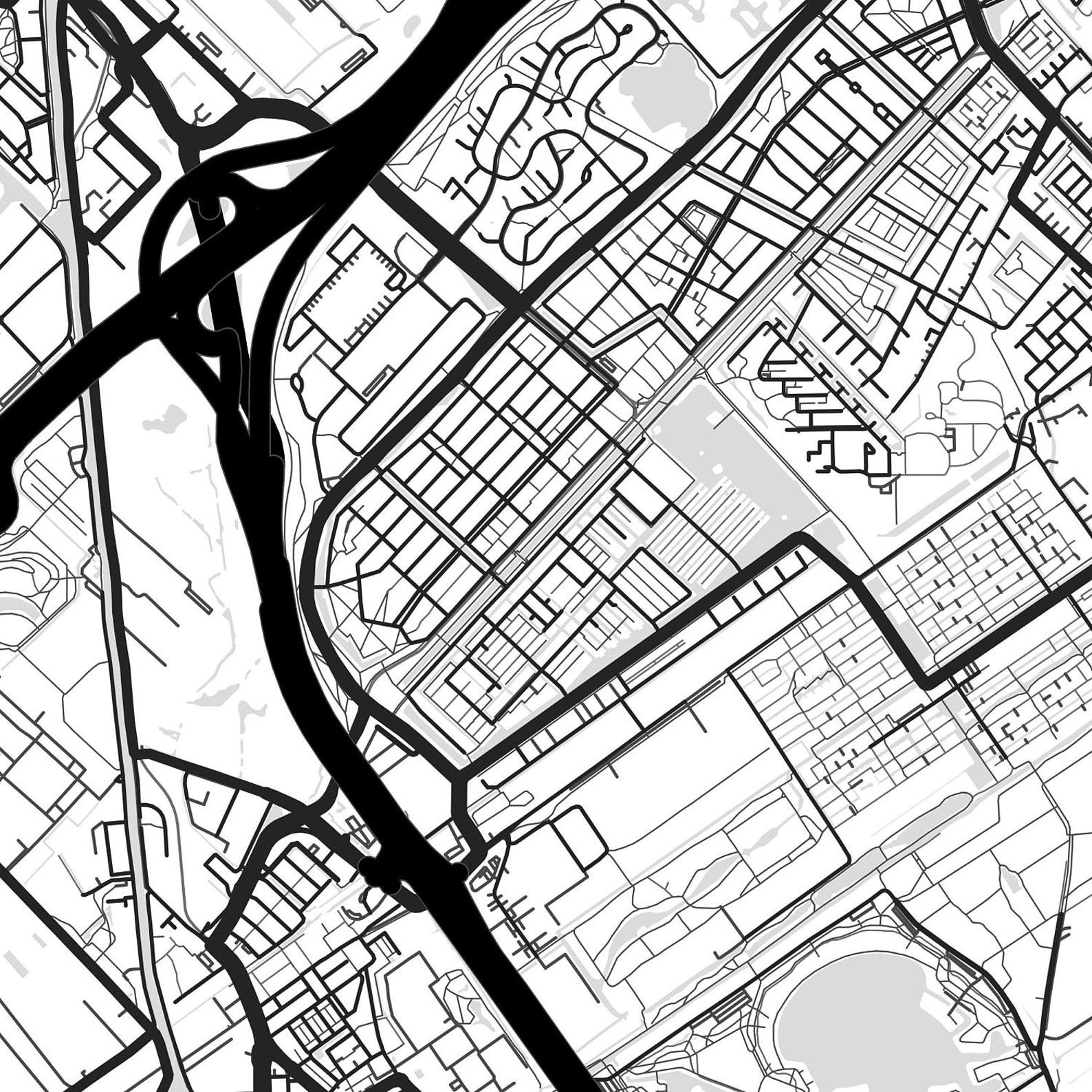 The Hague Map Art Print: Detailed Netherlands Cityscape (digital ...