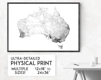 Fantasy Map of Australia, Art Gift Australia, Australia Map Print ...