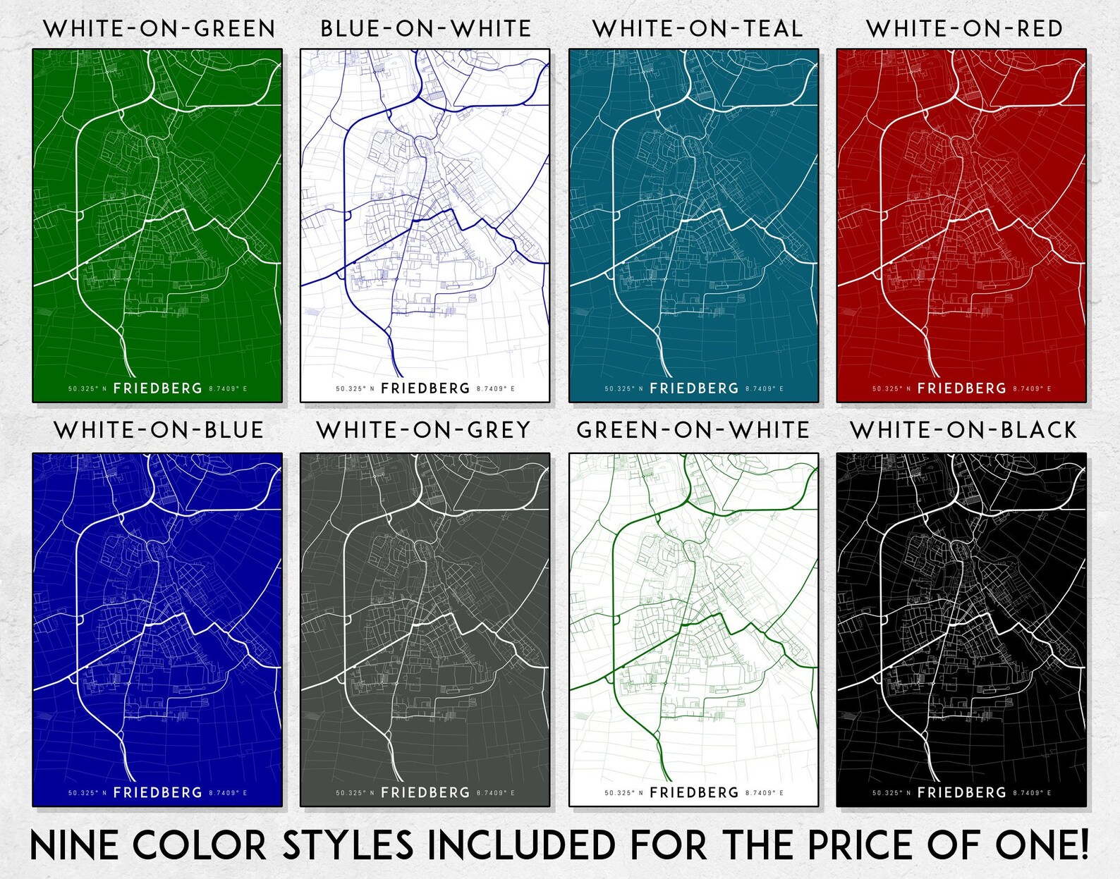 Friedberg Map Print Friedberg Print Friedberg City Map - Etsy Ireland