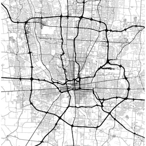 Columbus Ohio Map Print: Detailed City Roads, Streets, and Highways - Etsy