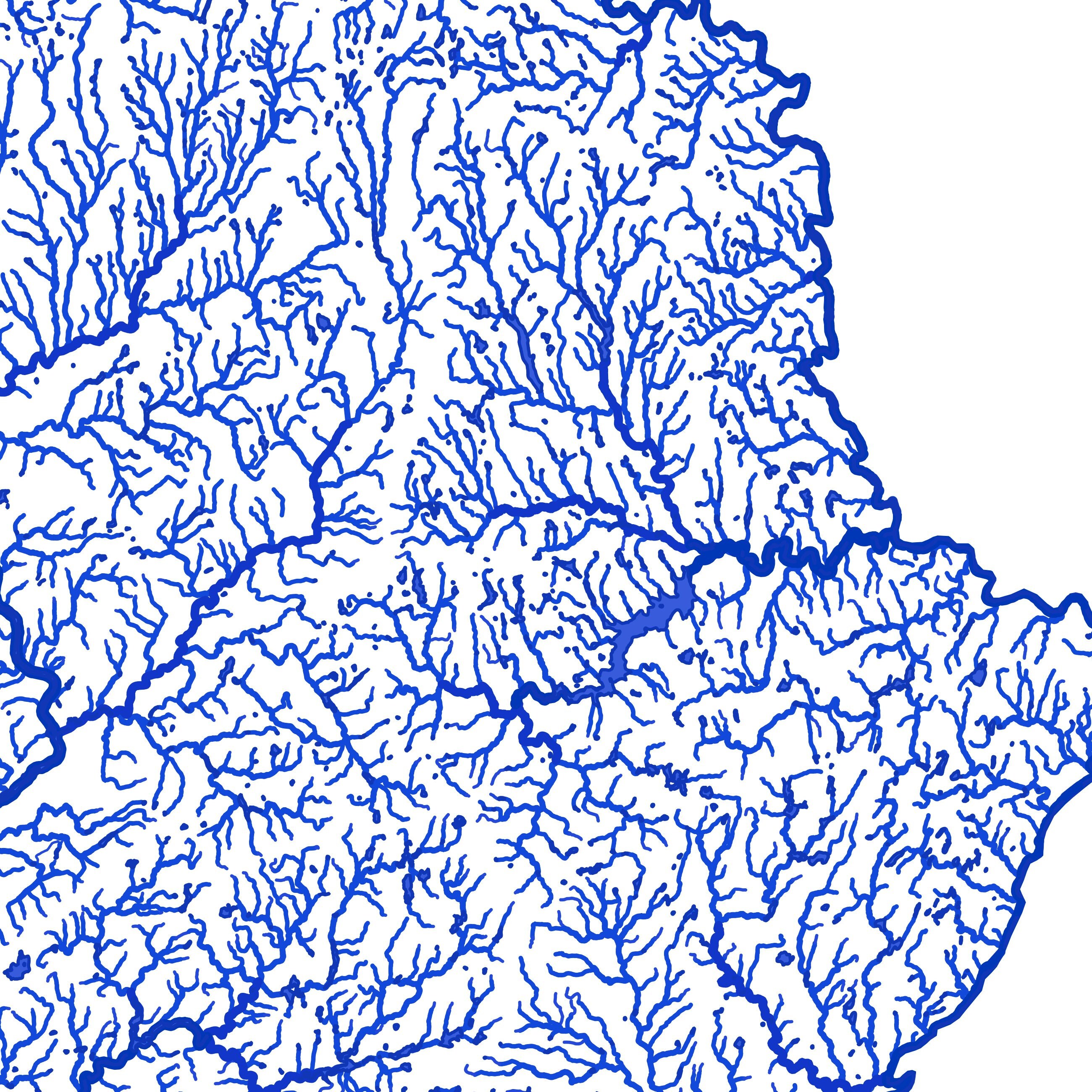 Waterways of Pennsylvania Map Poster Pennsylvania Print | Etsy