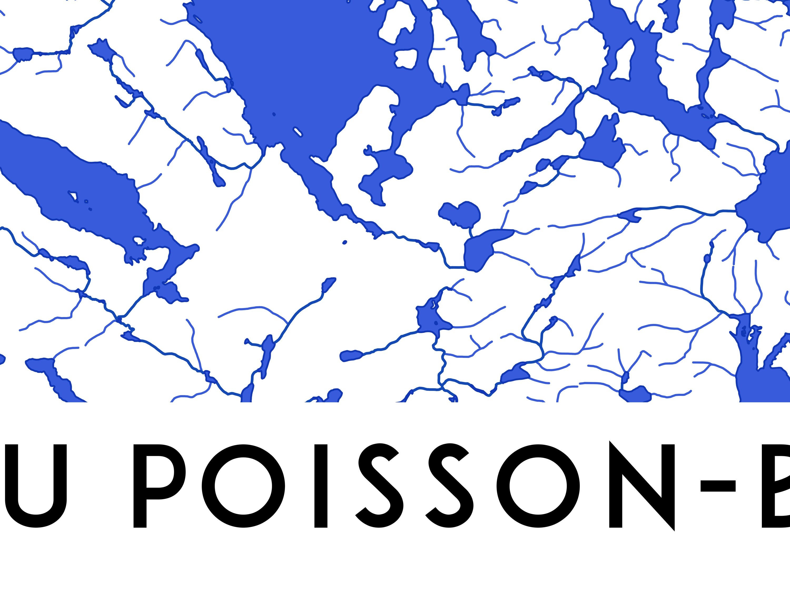 Lac Du Poisson-blanc Map Print Lac Du Poisson-blanc Print | Etsy