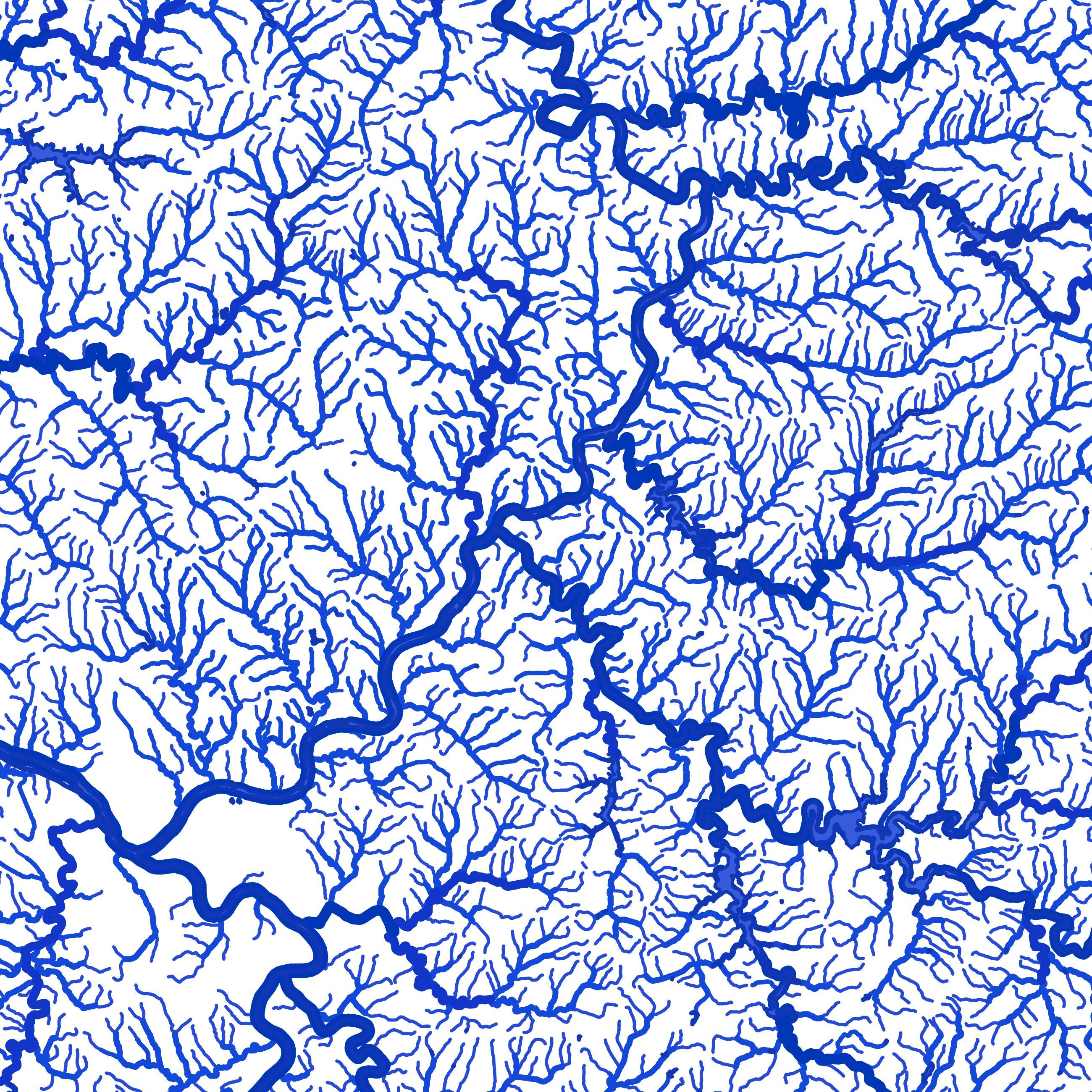 Waterways of Pennsylvania Map Poster Pennsylvania Print | Etsy