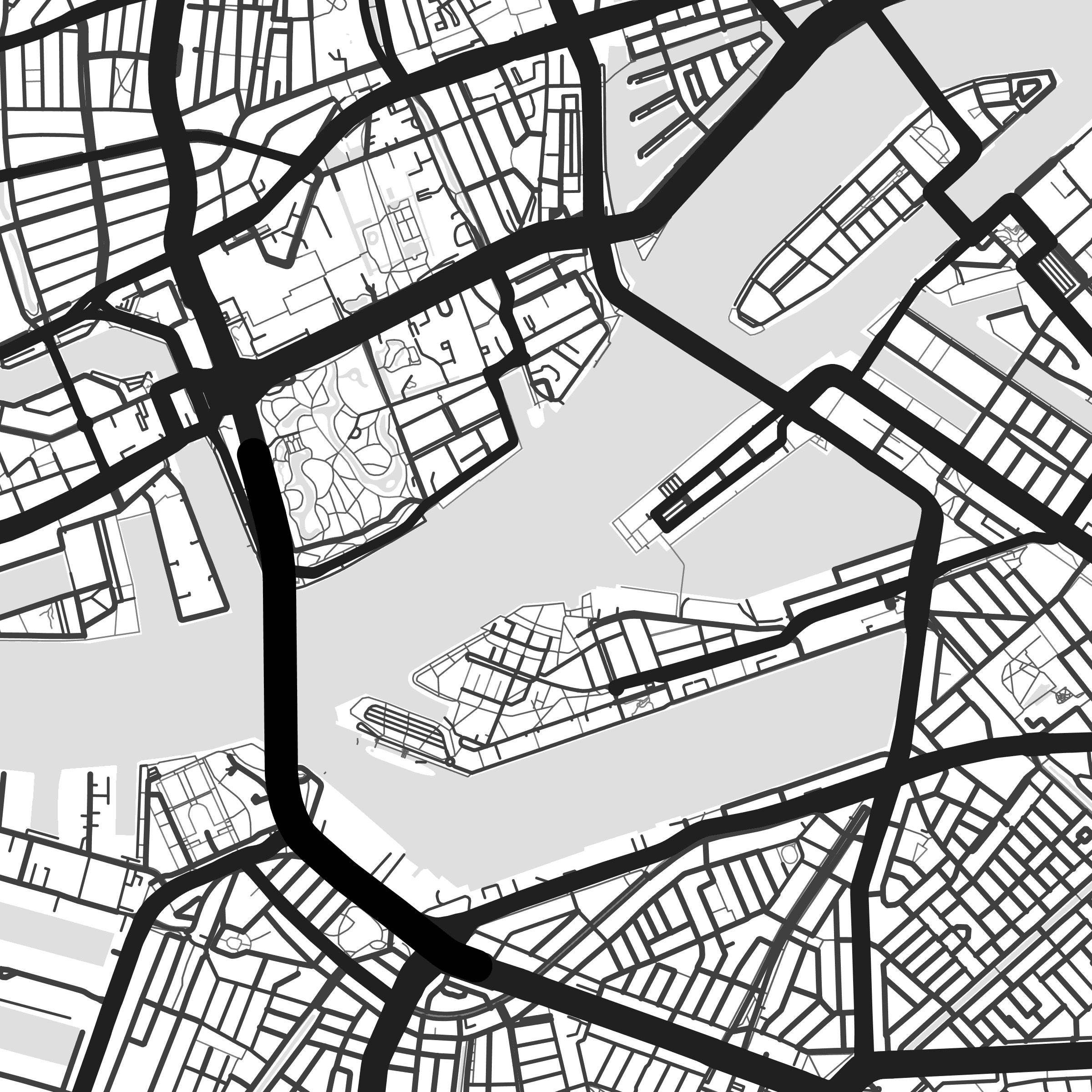 Rotterdam Map Print Printable Rotterdam Map Art Rotterdam | Etsy