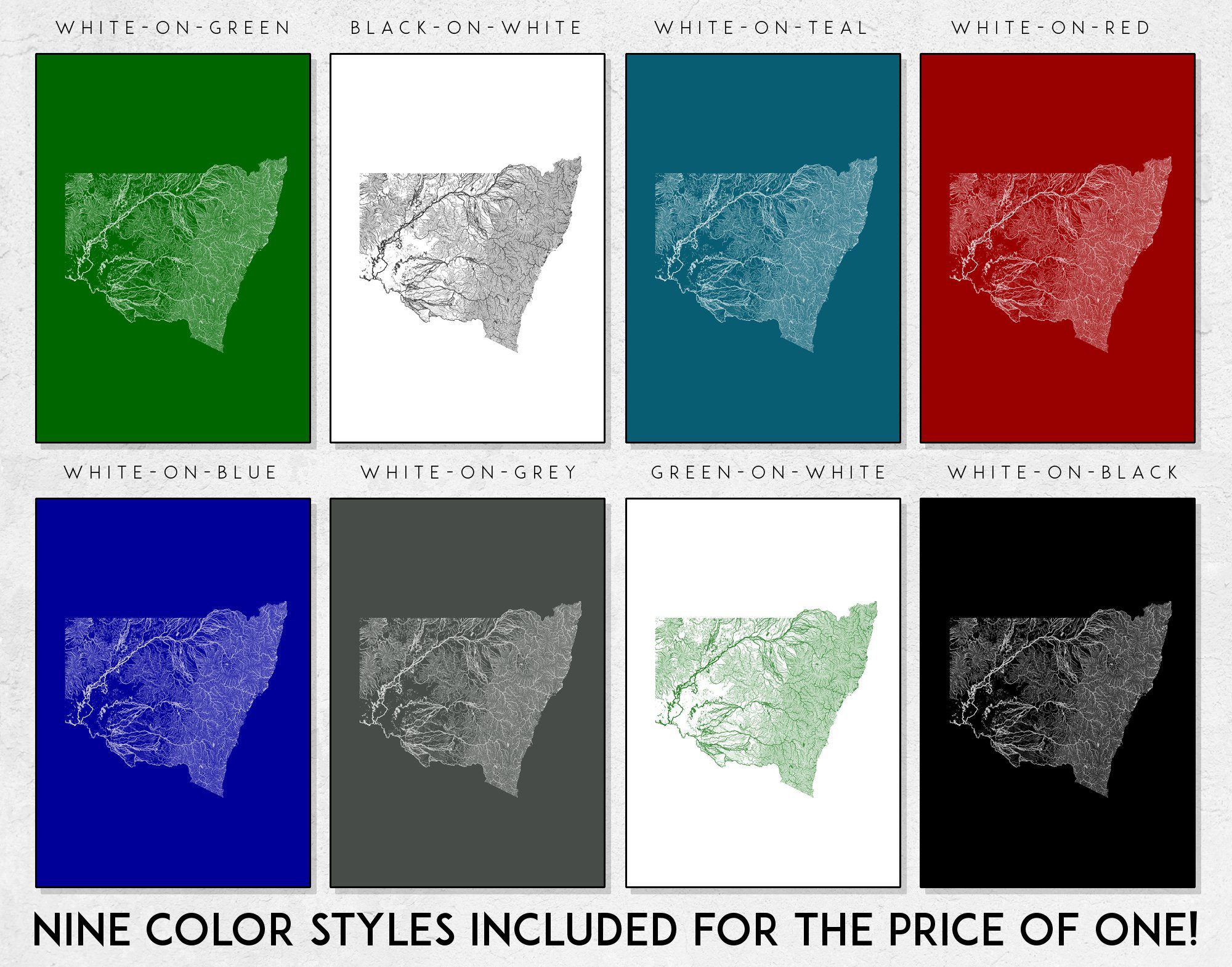 NSW Map Print NSW Print Australia Map Australia Print NSW - Etsy
