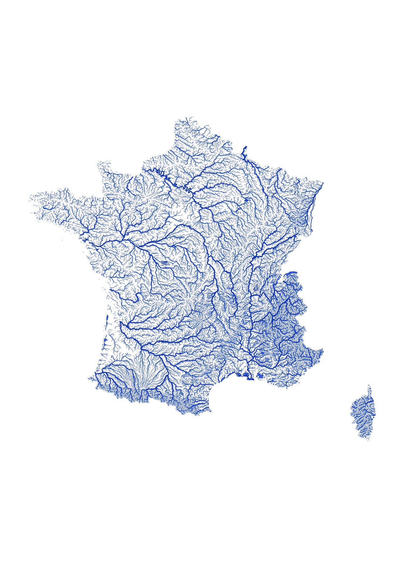 Rivers of france map