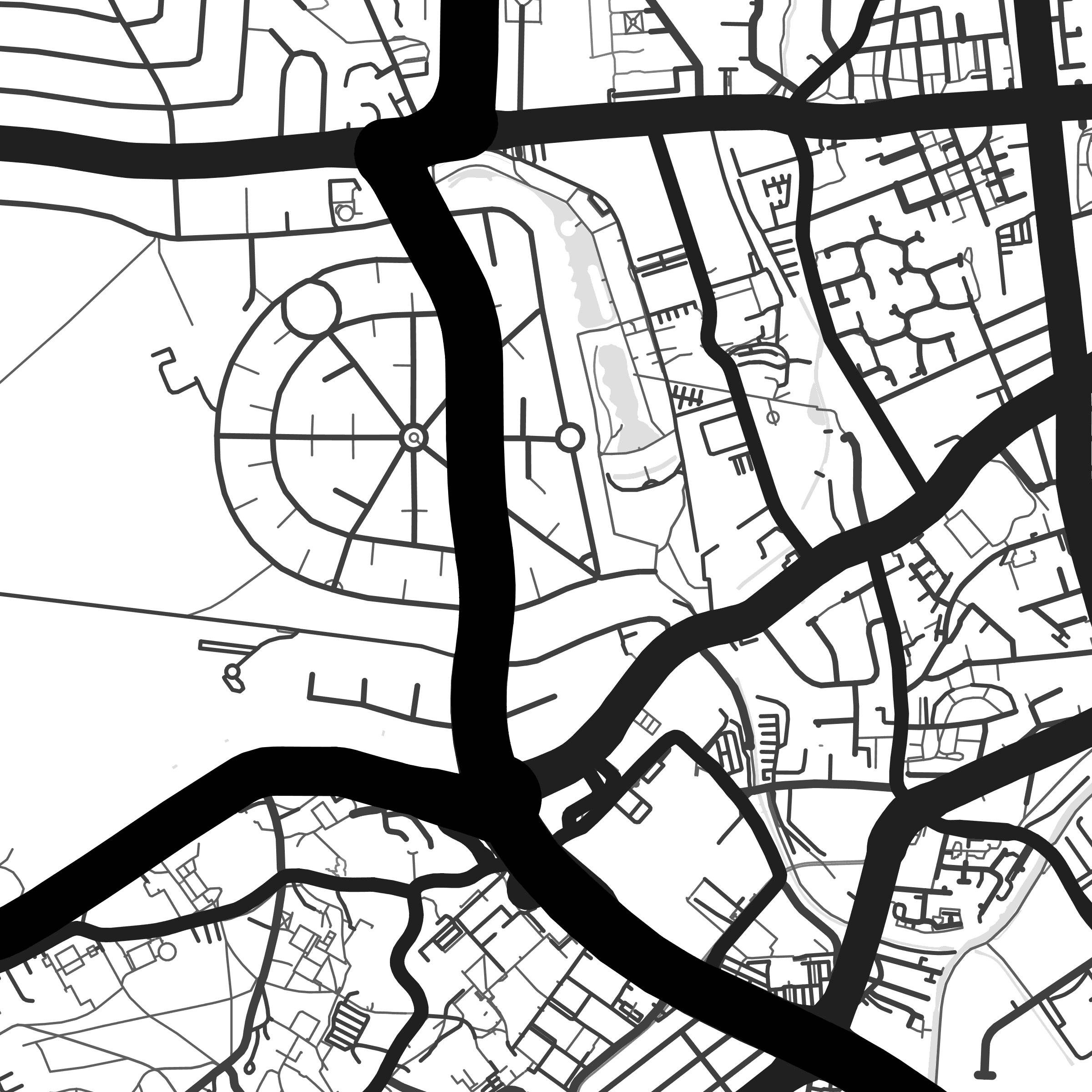 Nottingham map print Nottingham print Nottingham city map | Etsy