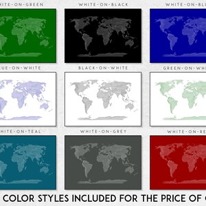 Topo-lines World Map Print, World Map Poster, World Map Wall Art, World ...