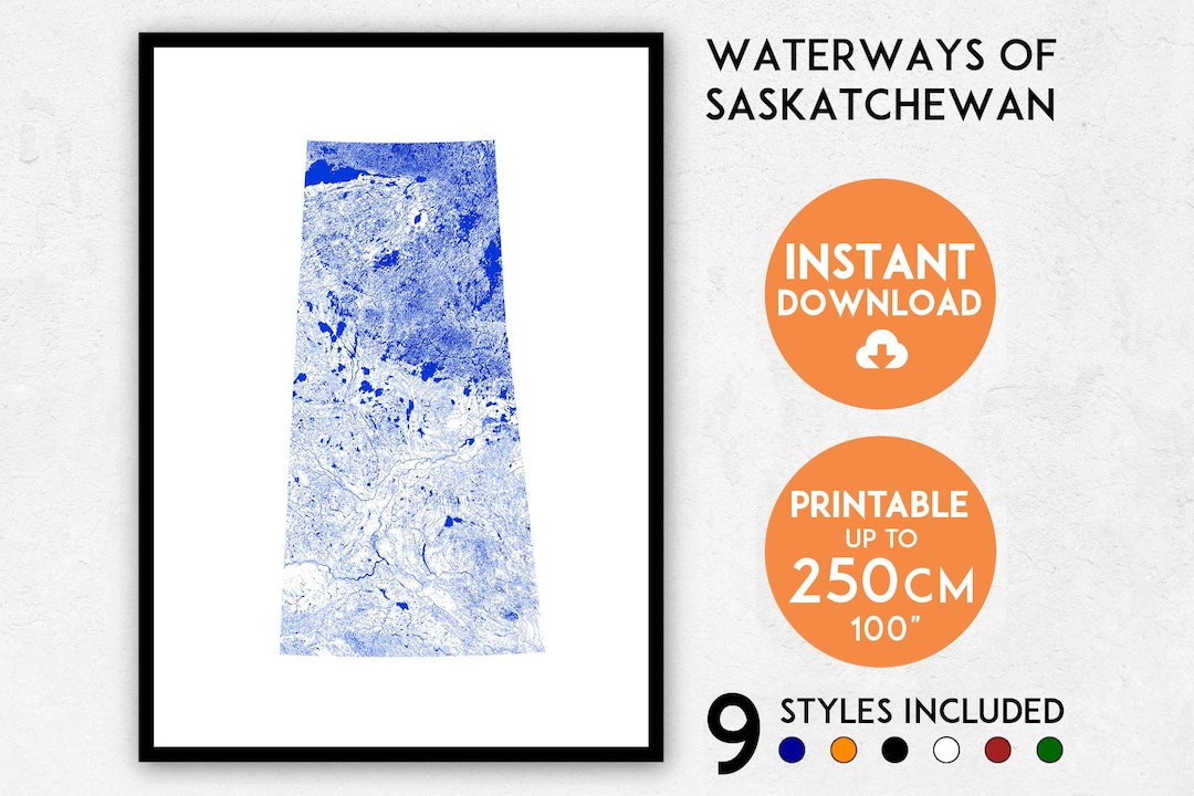 Saskatchewan Map Print, Saskatchewan Print, Saskatchewan Poster, Canada ...