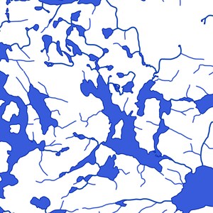 Lac Du Poisson-blanc Map Print, Lac Du Poisson-blanc Print, Quebec Map ...