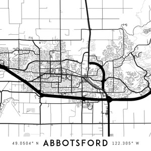 Abbotsford Map Print, Printable Abbotsford Map Art, Abbotsford Print ...