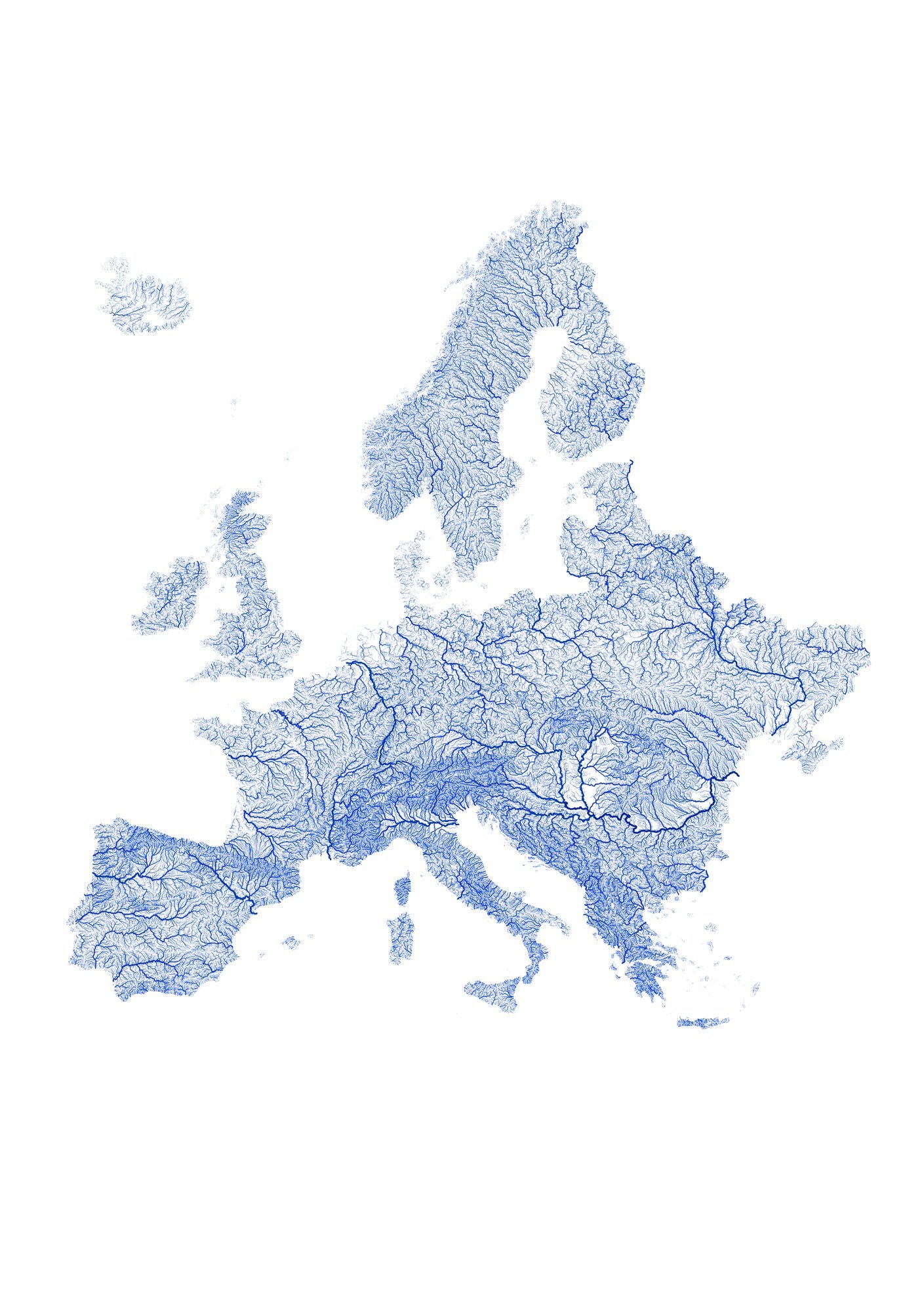 River Map Of Europe
