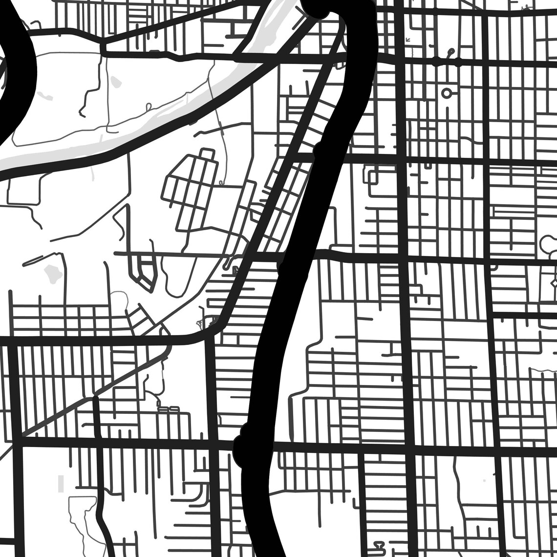 Grand Rapids Map Print Grand Rapids Print Grand Rapids City - Etsy