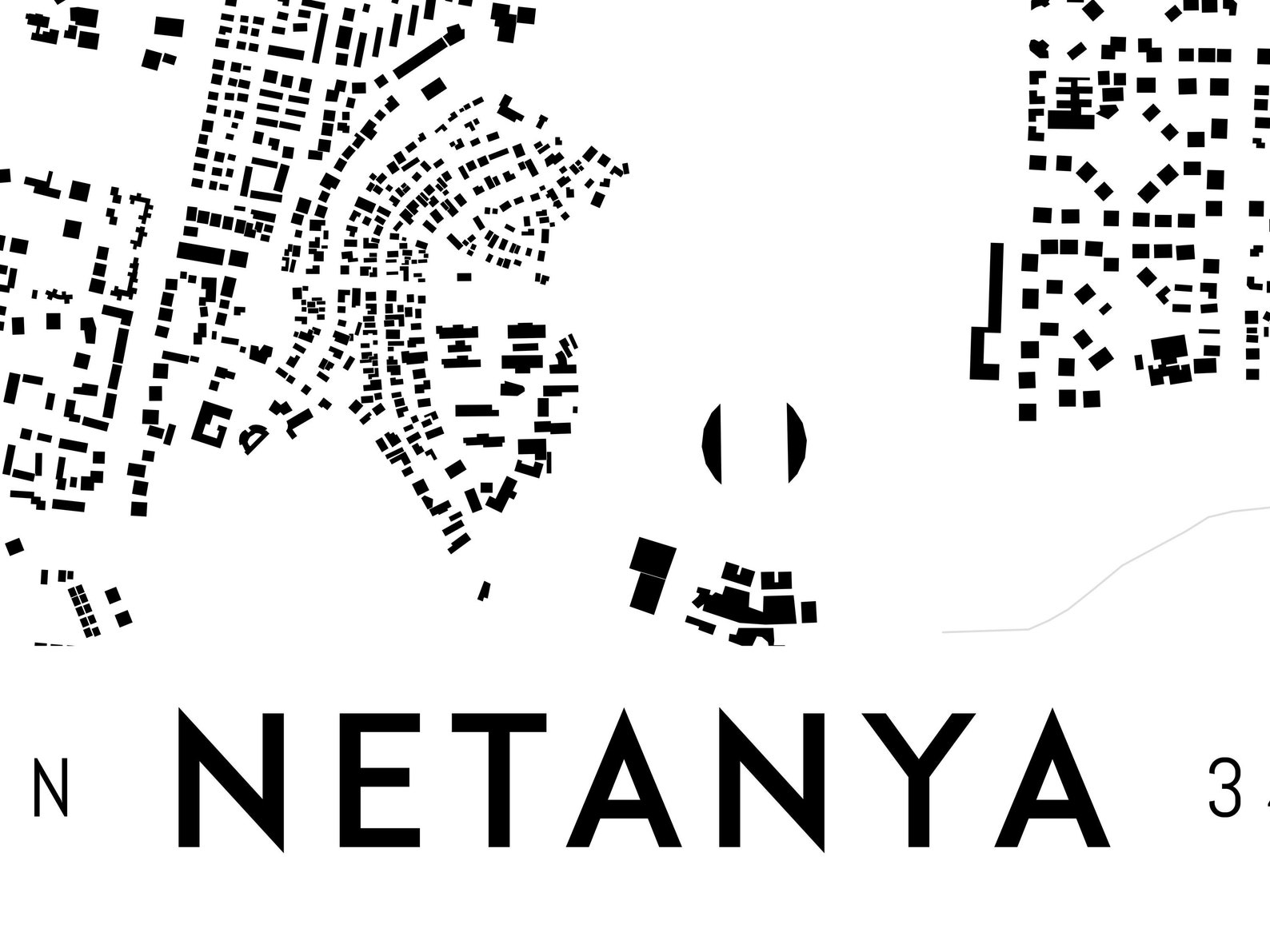 Netanya Map Print Netanya Print Netanya City Map Netanya | Etsy