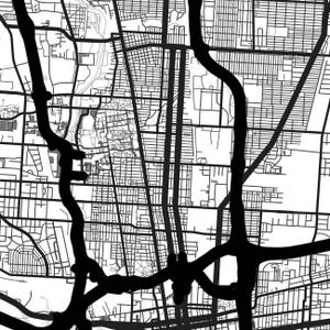 Columbus Ohio Map Print: Detailed City Roads, Streets, and Highways - Etsy