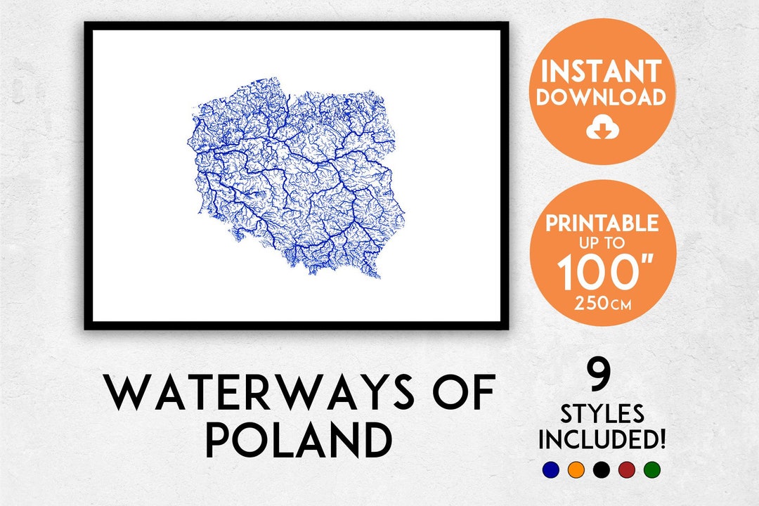 Poland Map Print, Poland Print, Poland Poster, Poland Wall Art, Map of ...