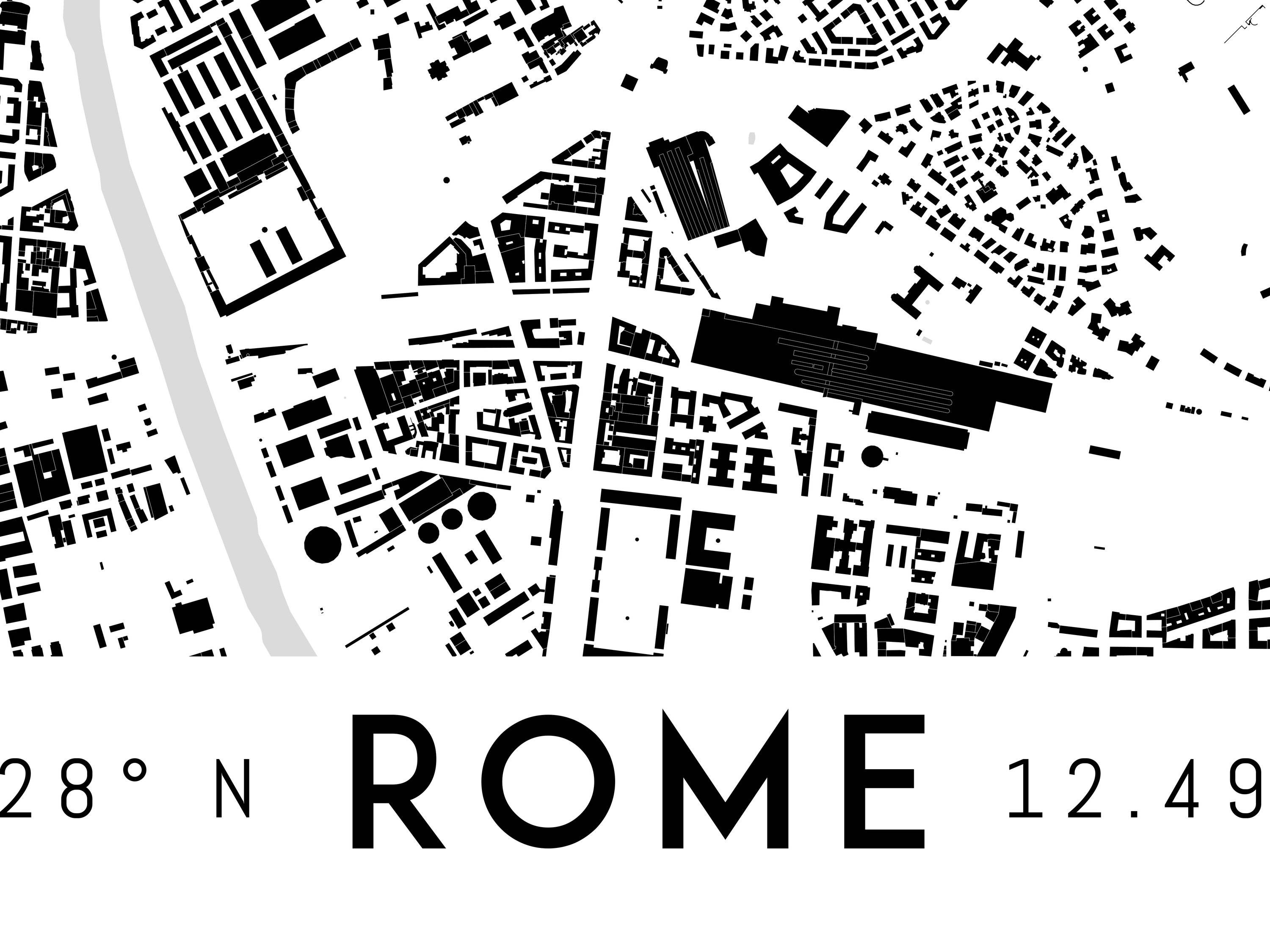 Rome Map Print Rome Print Rome City Map Italy Map Rome | Etsy