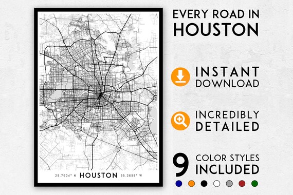Houston City Map Printable