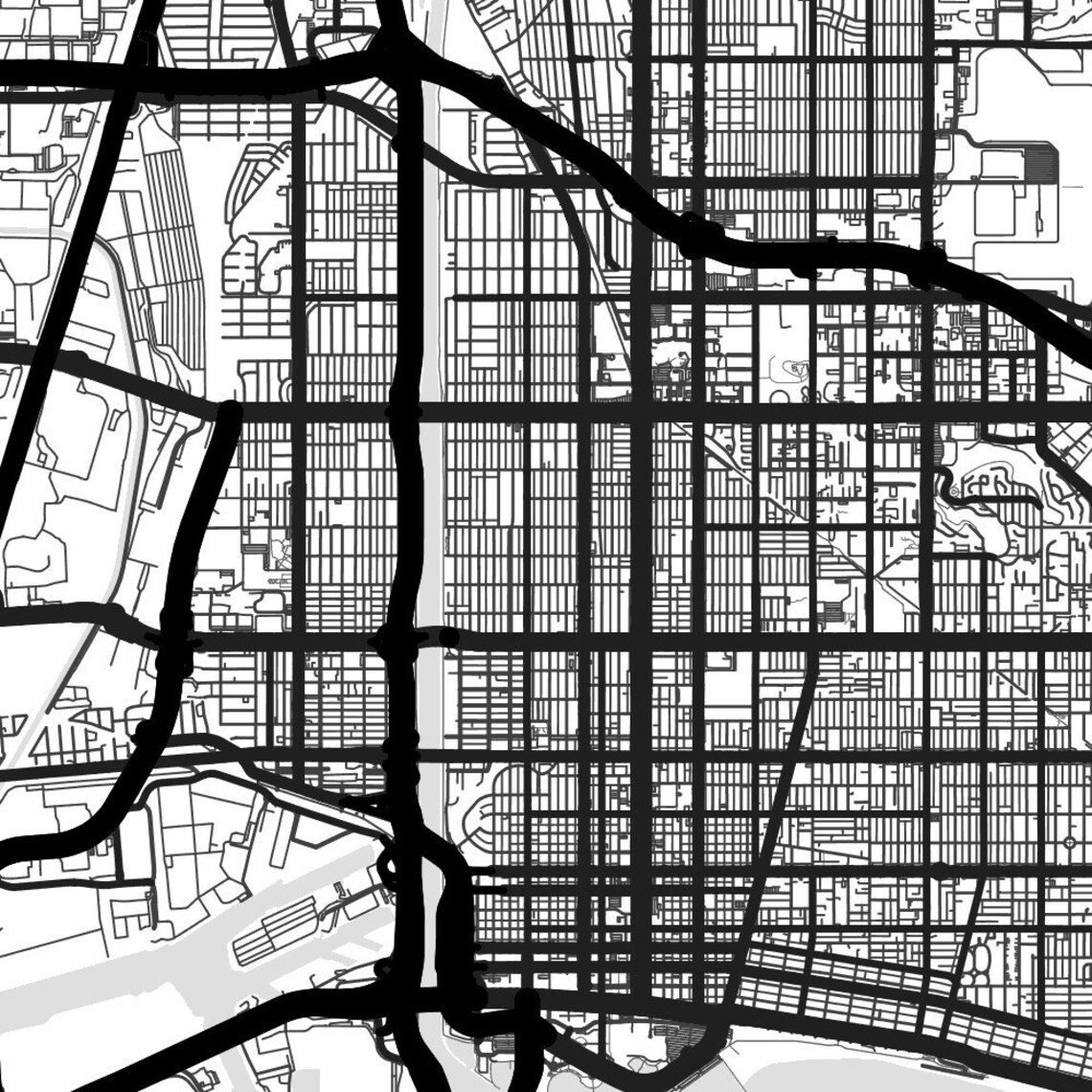 Los Angeles Map Print LA Map LA Print Los Angeles Print - Etsy