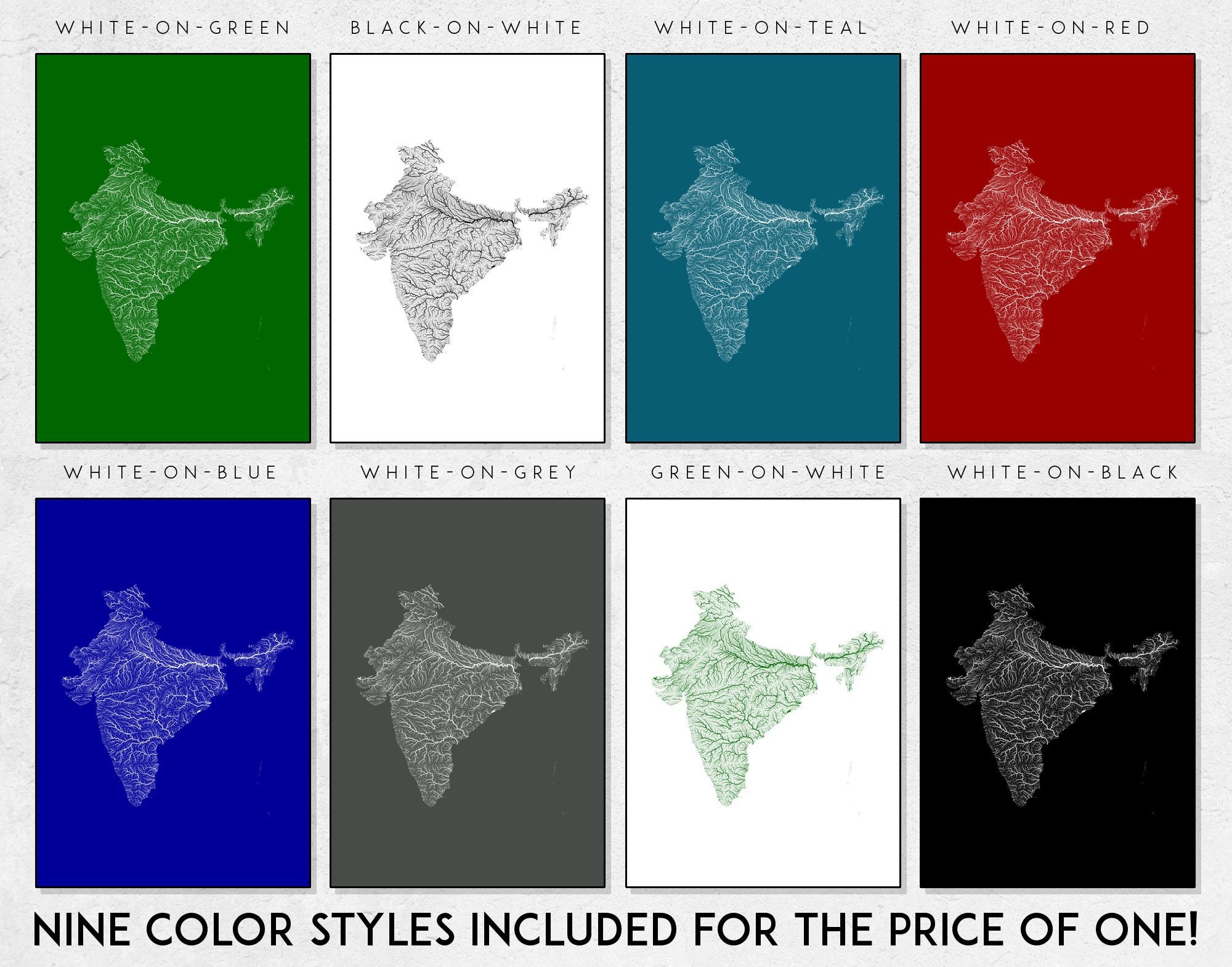 India Map Print India Print India Poster India Wall Art - Etsy Hong Kong