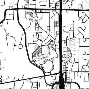 Jackson Tennessee Map Print, Jackson Tennessee Print, Jackson Tennessee ...